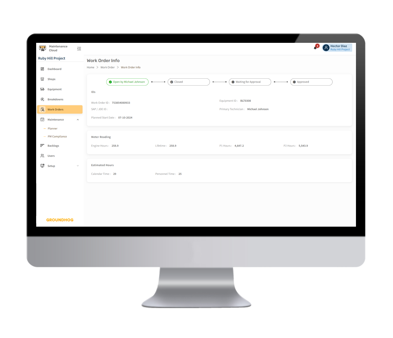 Maintenance: Work Order Management - Groundhog Apps